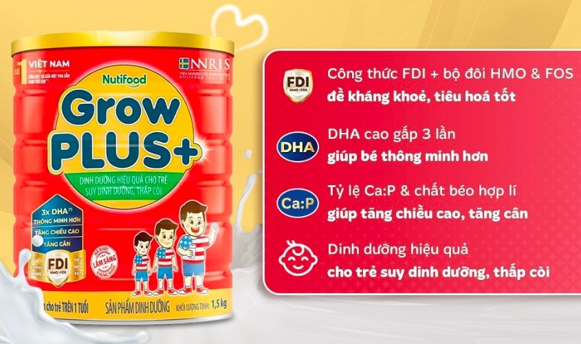 Nên chọn sữa Grow Plus màu xanh hay màu đỏ? Có điểm gì khác biệt? Sản ...