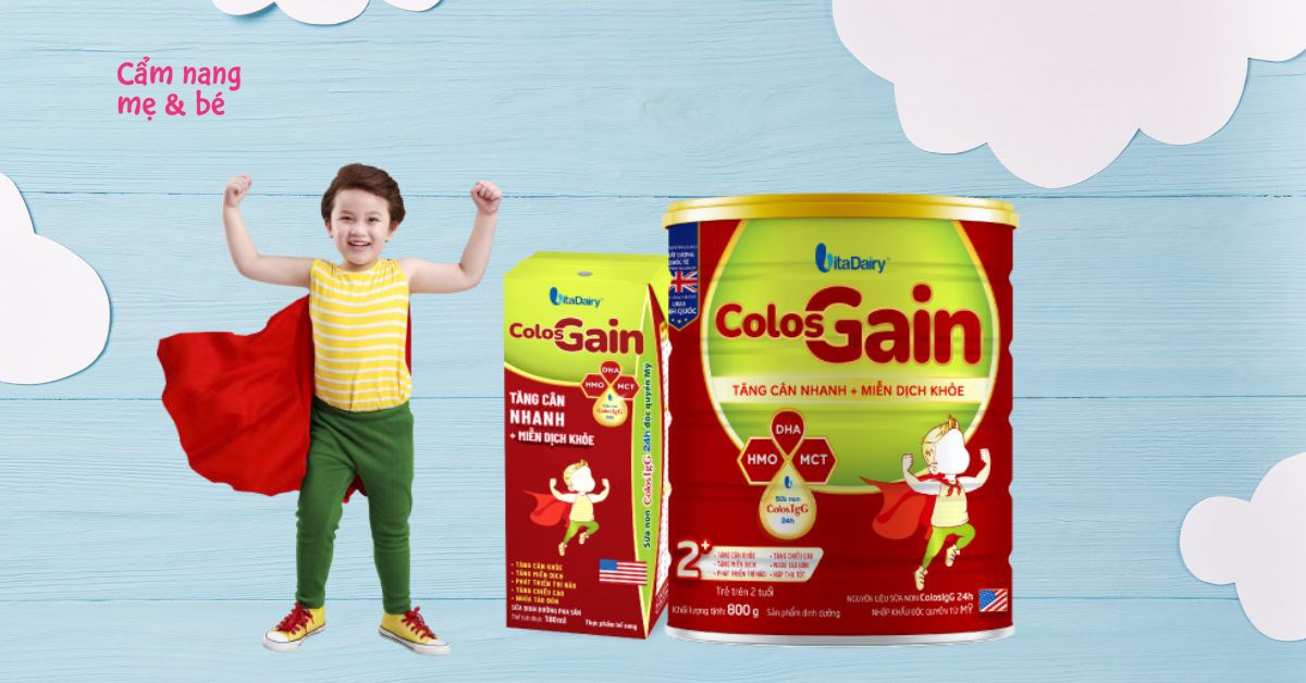 Đánh giá về sữa Colos Gain: liệu có giúp tăng cân? Cách pha sữa đúng cách