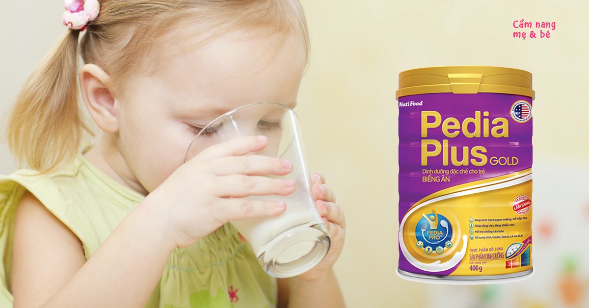 Sữa Pedia Plus Gold dành cho trẻ biếng ăn có tốt không? Cách sử dụng đúng