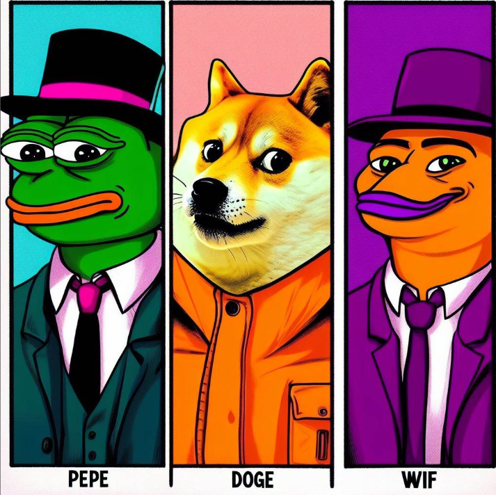 WIF, PEPE, DOGE đang chiếm ưu thế trên thị trường khi memecoin tăng 114 ...