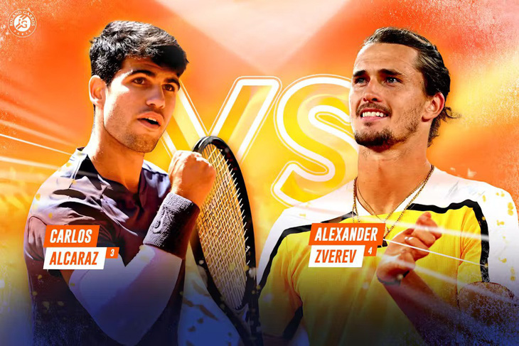 Xem trực tiếp Chung kết Roland Garros (20h): Alcaraz vs Zverev