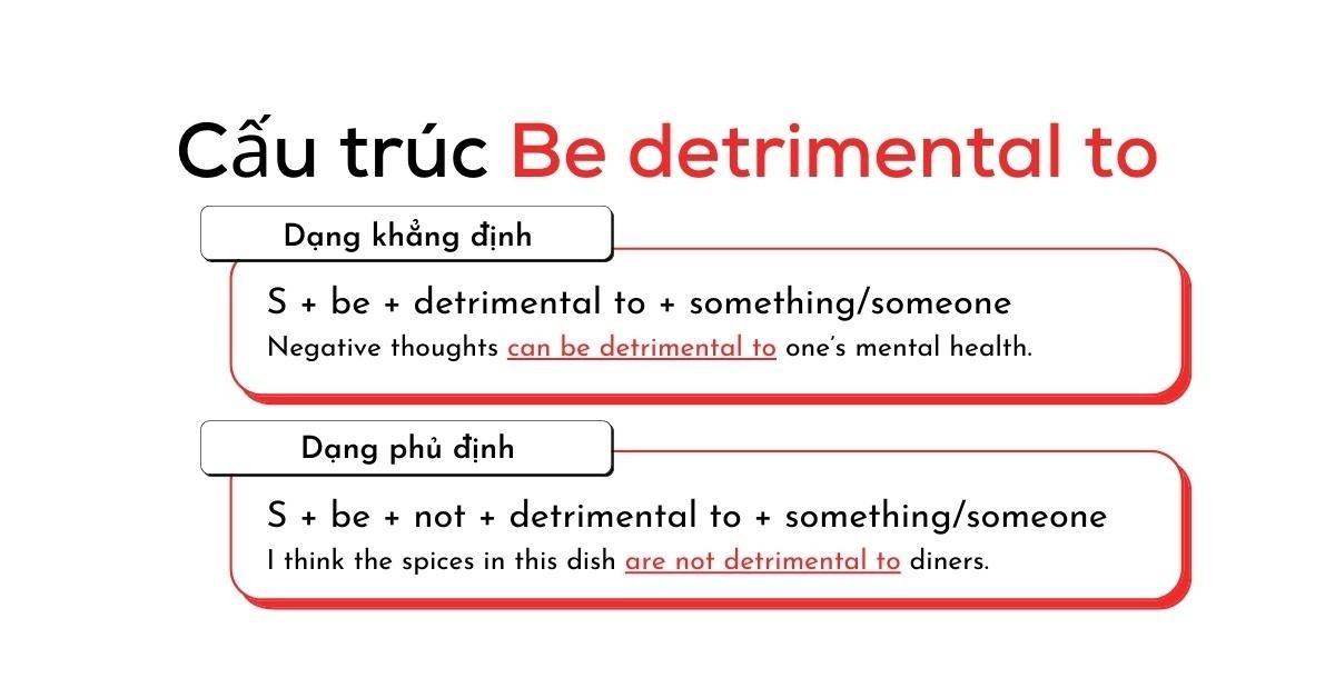What does Be detrimental to mean? How to use and practice with answers