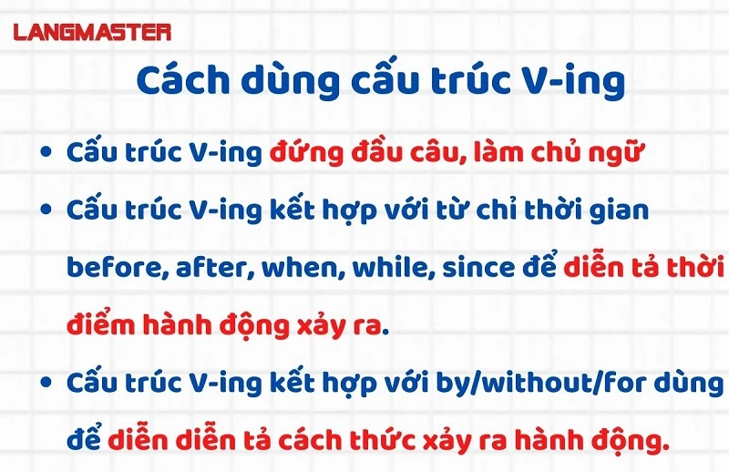 CÁC CẤU TRÚC V-ING PHỔ BIẾN TRONG TIẾNG ANH