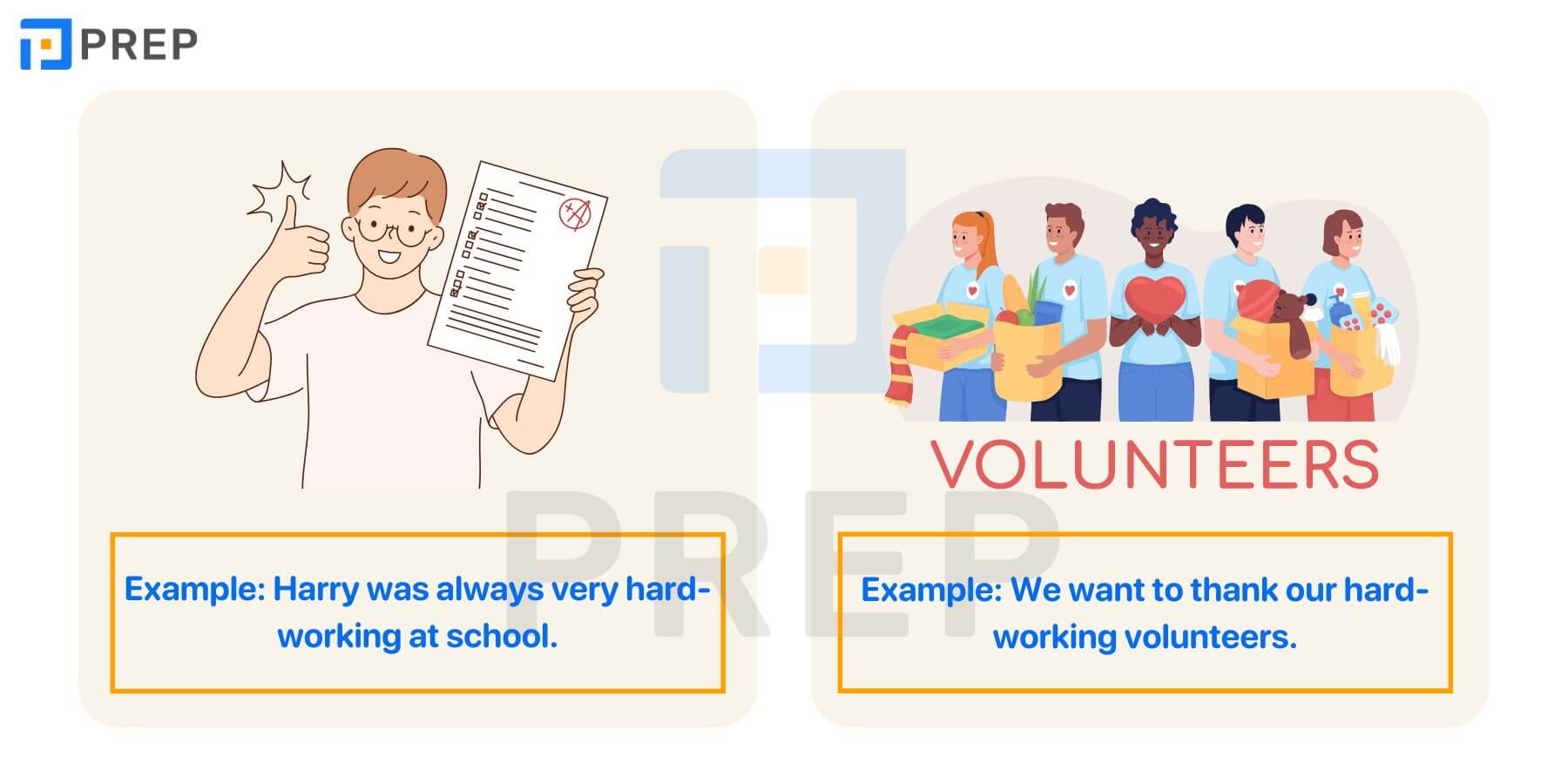 In what way do Hard work and Hard-working differ?