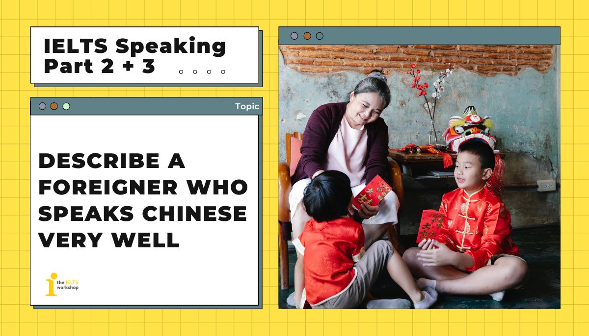 Describe a foreigner who is highly proficient in speaking Chinese ...