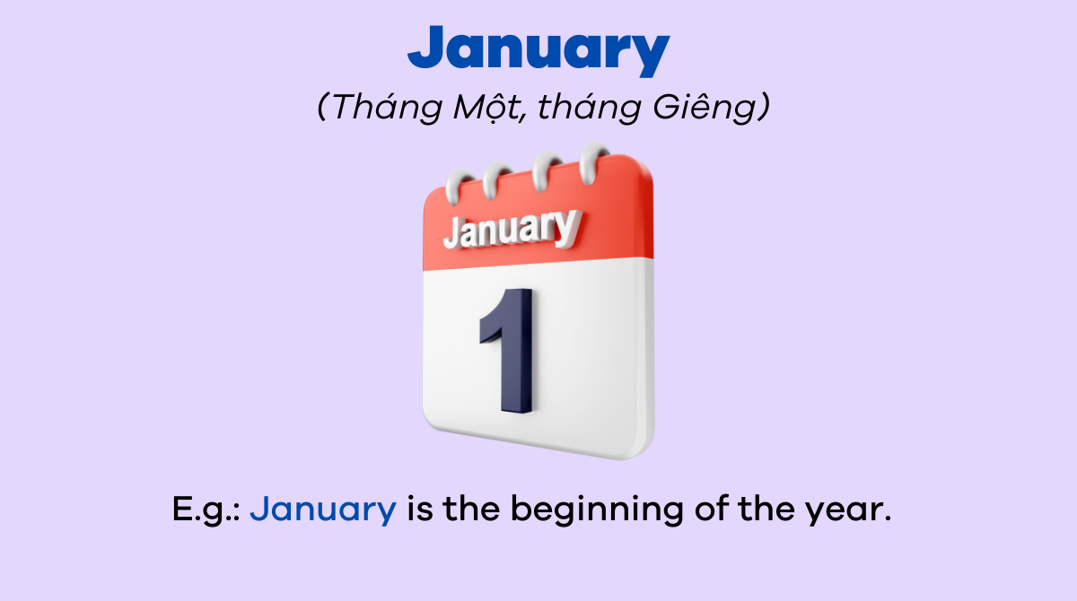 January là tháng mấy trong tiếng Anh? Cách phát âm và ý nghĩa của ...