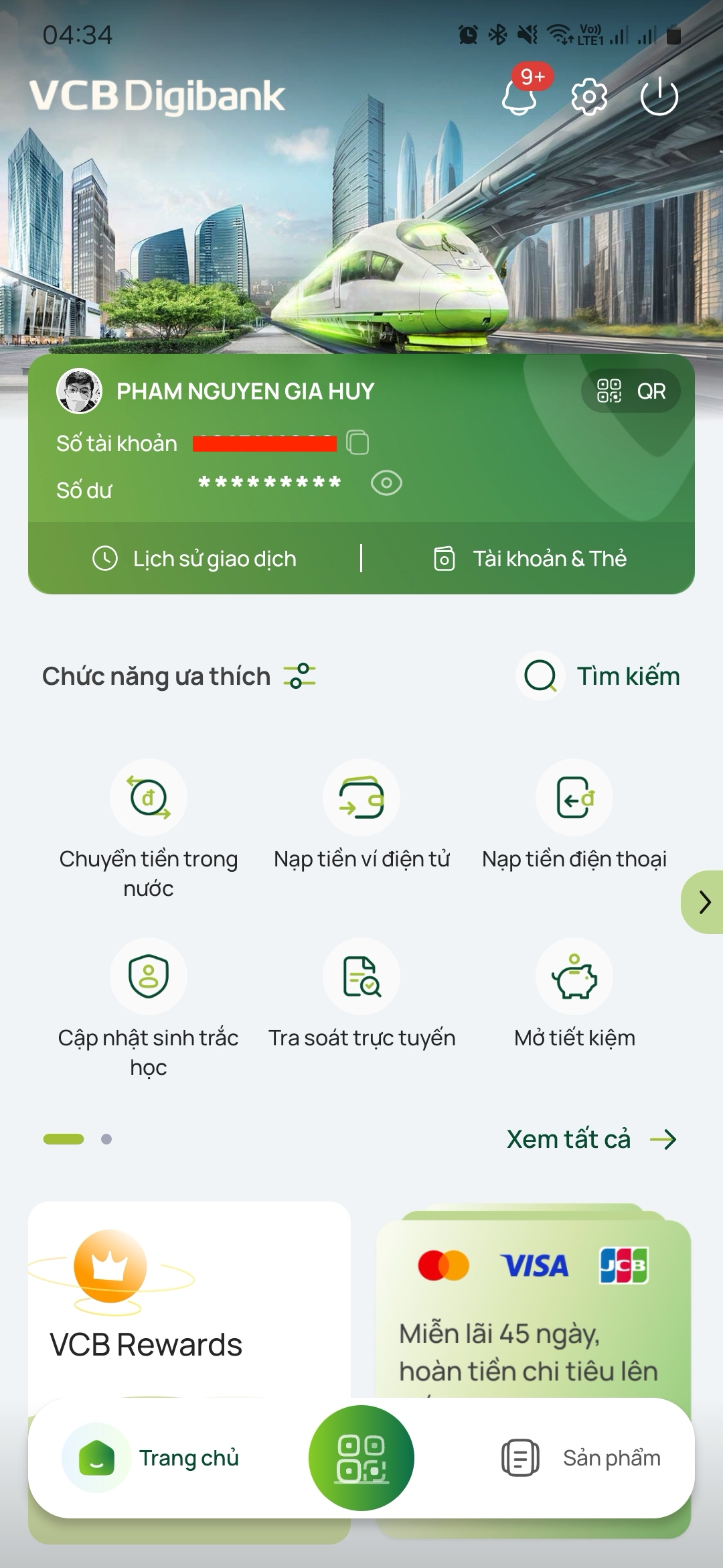 Trải nghiệm mới của Vietcombank Digibank: Giao diện hiện đại, đơn giản hơn