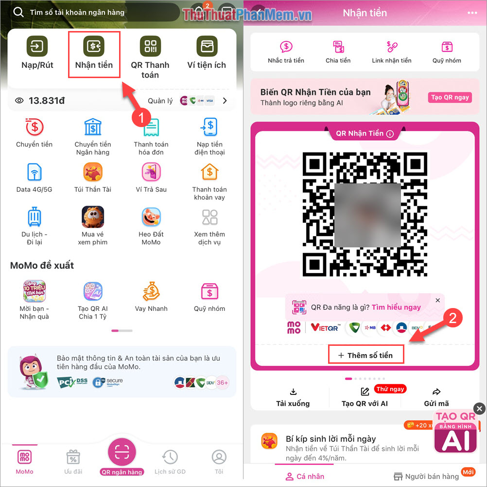Hướng dẫn tạo mã QR Code chứa số tiền nhanh và đơn giản