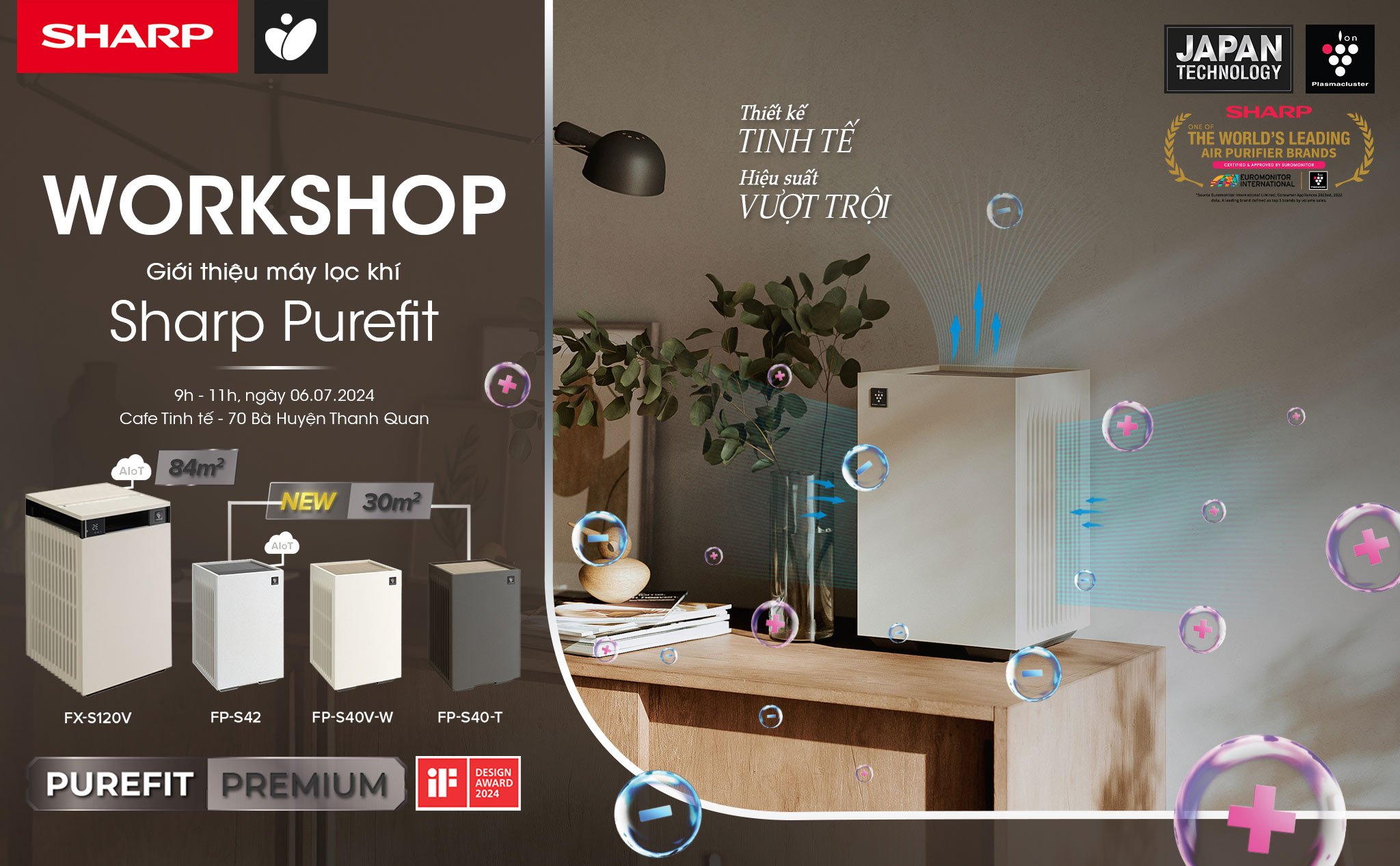 Tham gia workshop trải nghiệm máy lọc không khí SHARP Purefit