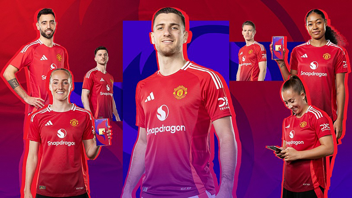 Logo Snapdragon xuất hiện trên áo đấu của Manchester United