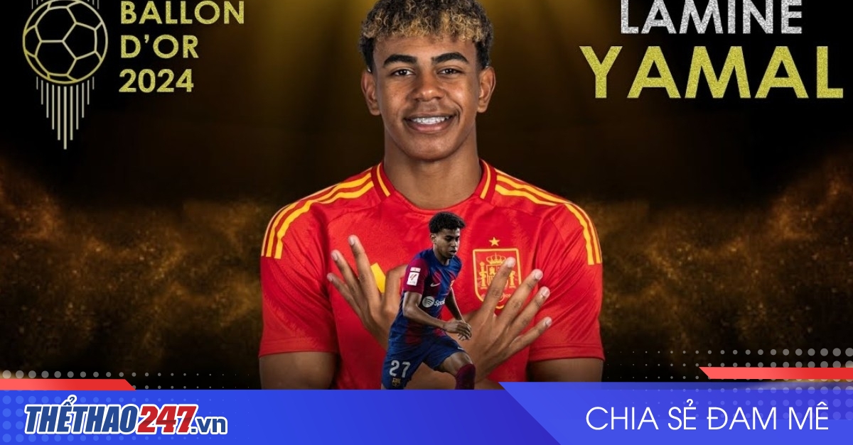 Lamine Yamal vươn lên dẫn đầu trong cuộc đua Quả bóng vàng 2024