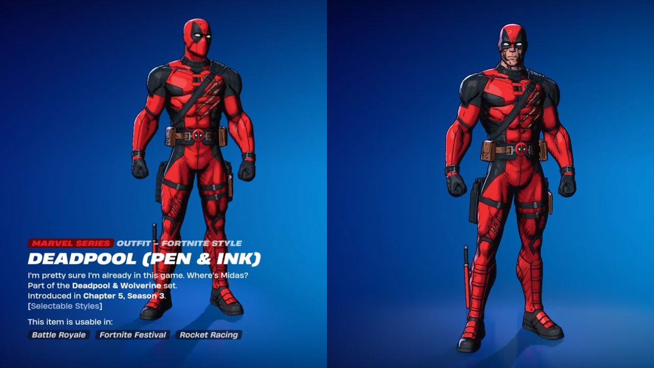 Các trang phục mới Deadpool và Wolverine trong Fortnite