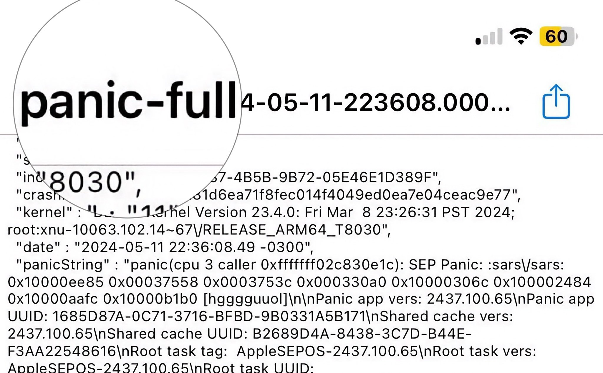 Có ai trong số các bạn đang sử dụng iPhone 16 gặp phải lỗi panic full ...