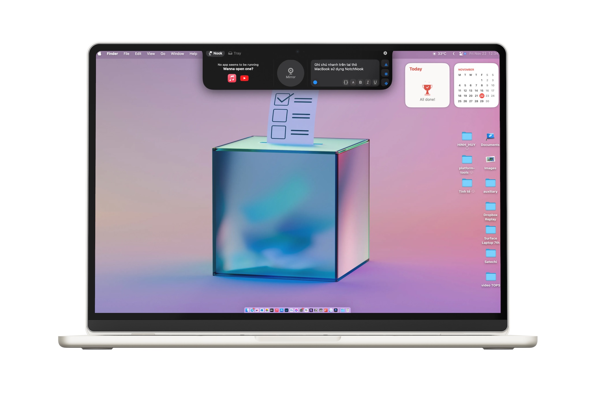 NotchNook: Mang Dynamic Island từ iPhone lên MacBook, trải nghiệm cực ...