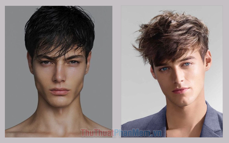 The best hairstyles for men with long, slim faces and high foreheads.