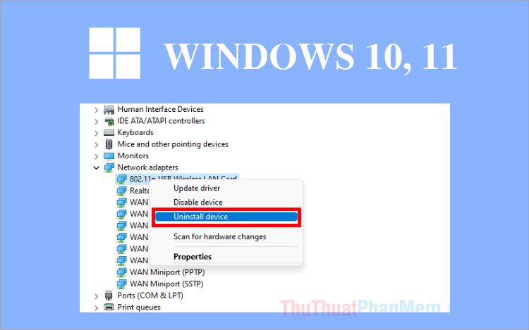 How to uninstall and remove drivers in Windows 10, 11