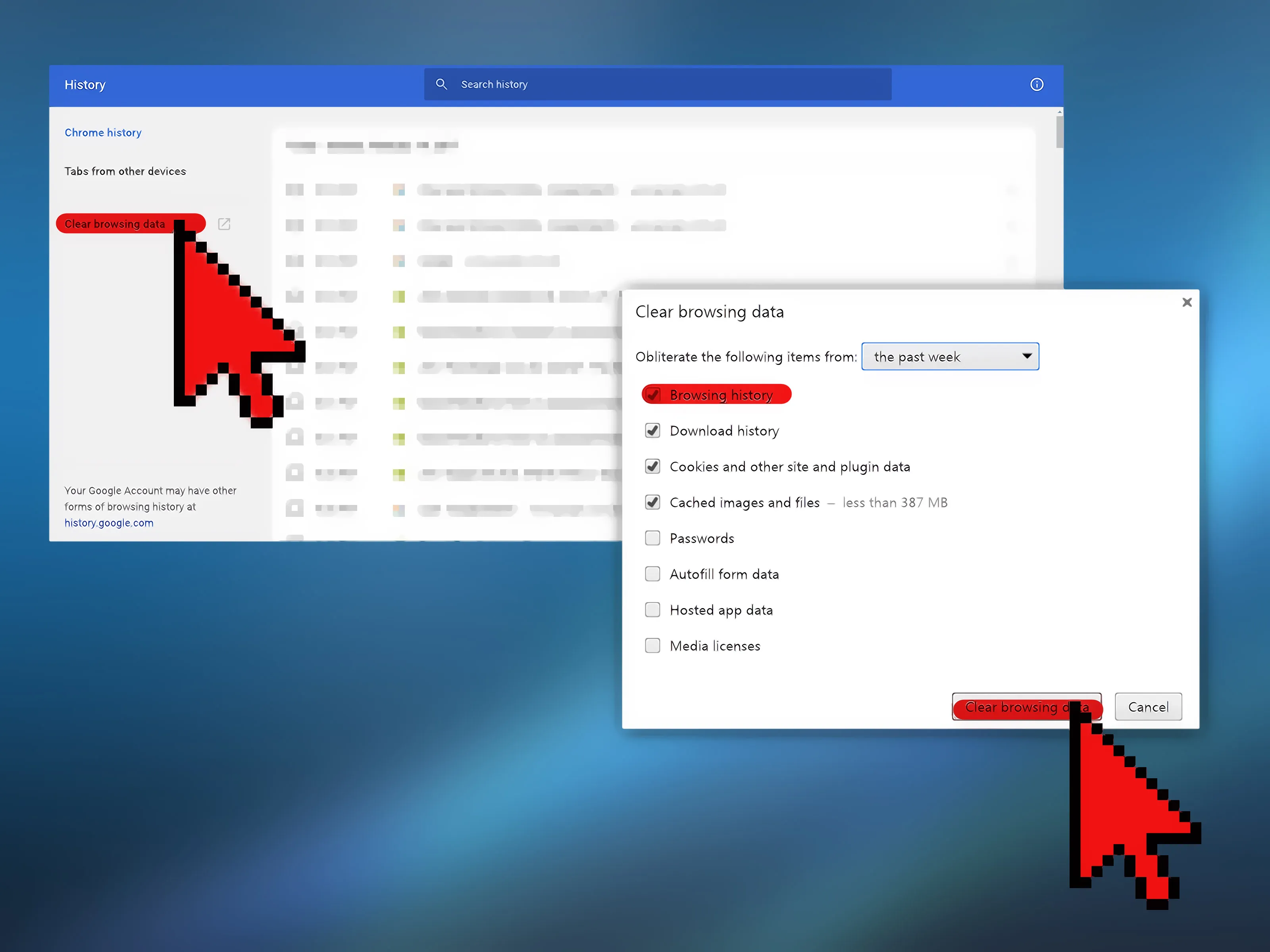 Delete sensitive documents – Mytour