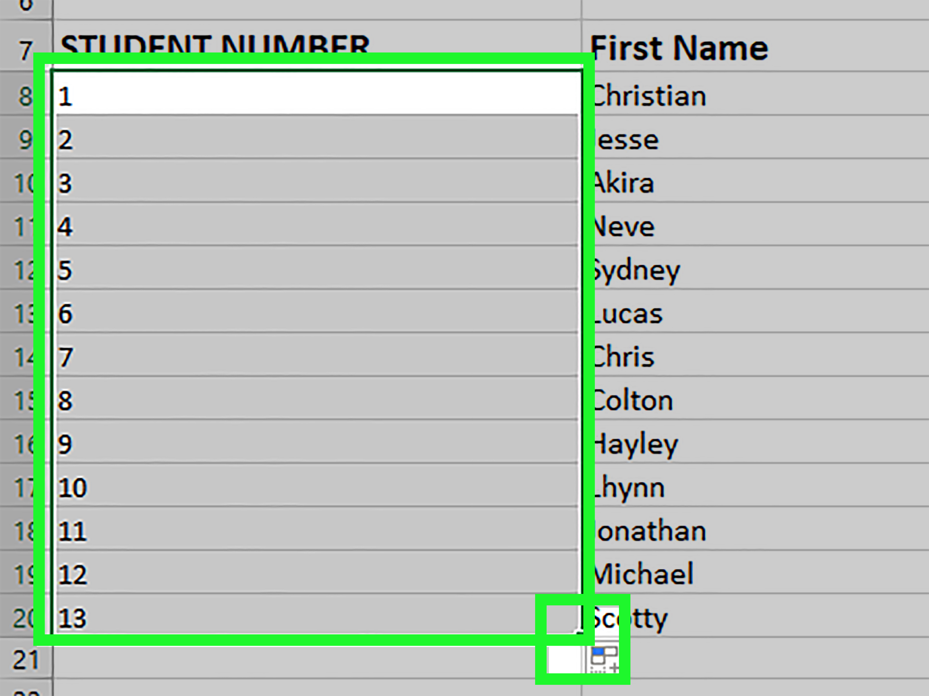 How to Add Automatic Numbers in Excel