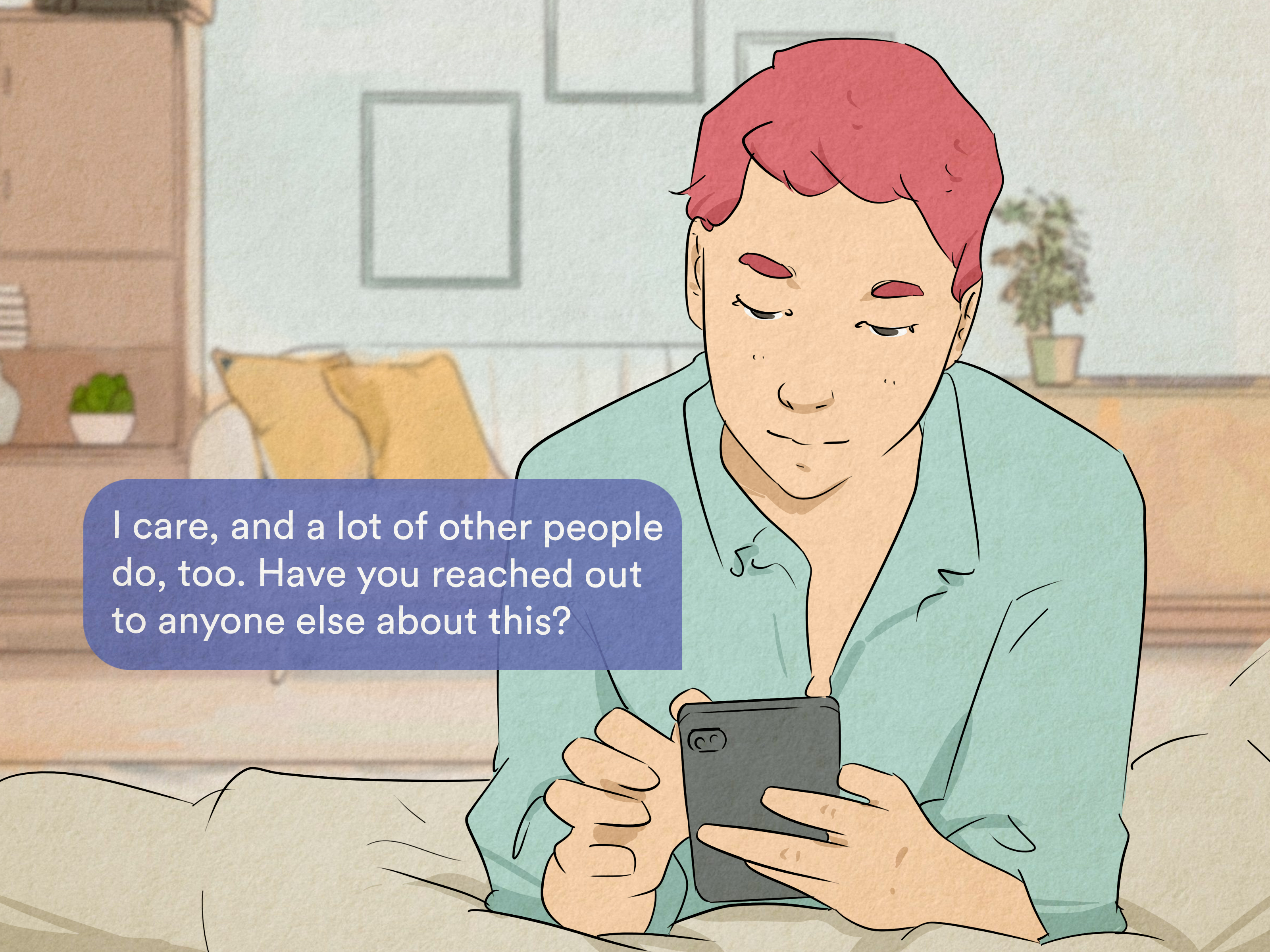 Sending comforting messages to someone in distress – Mytour