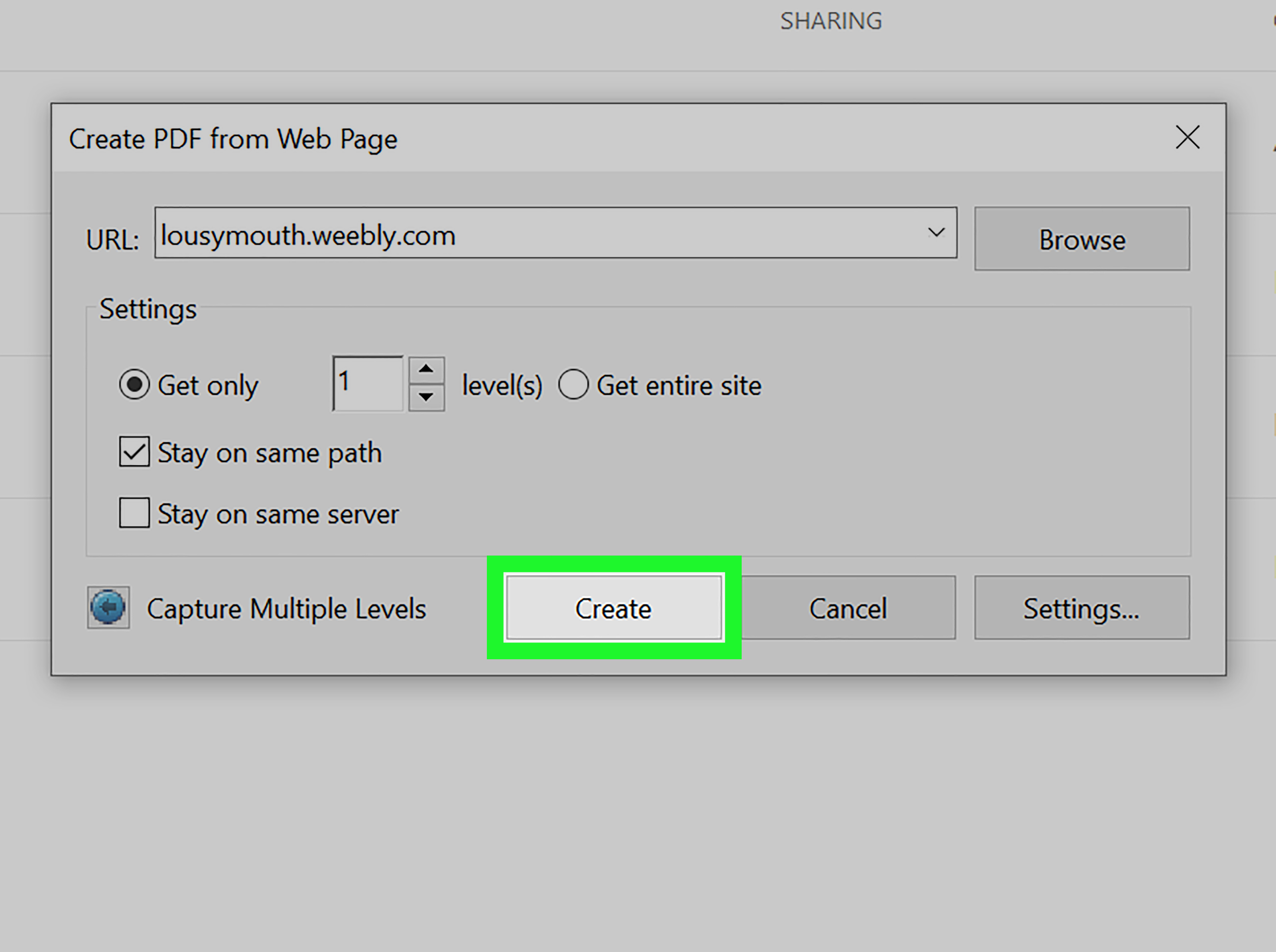 Convert a website to a PDF file – Mytour