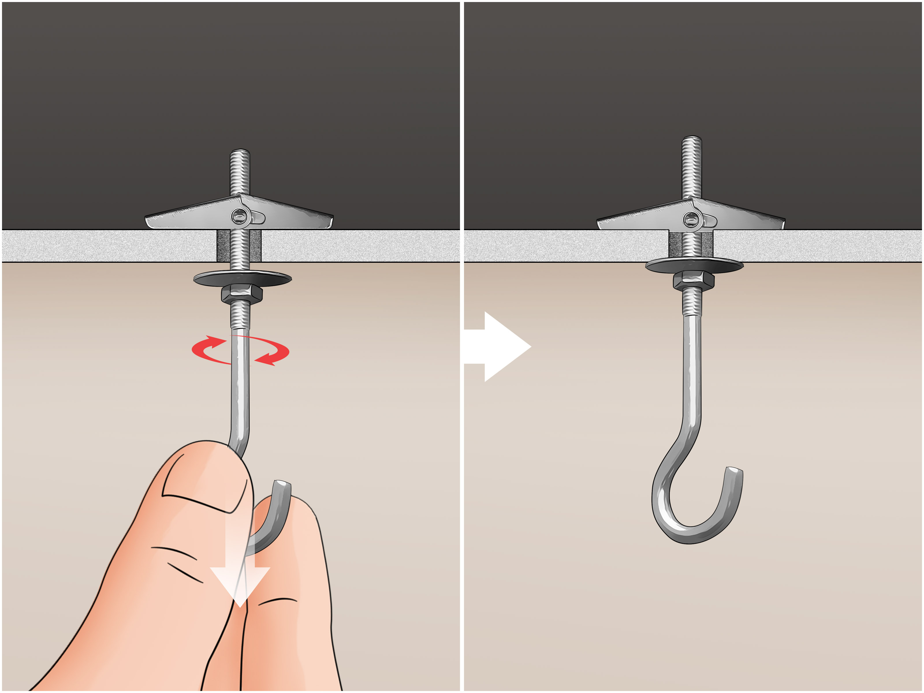 How to Attach Hooks to the Ceiling: 15 Simple Steps (with Photos) – Mytour