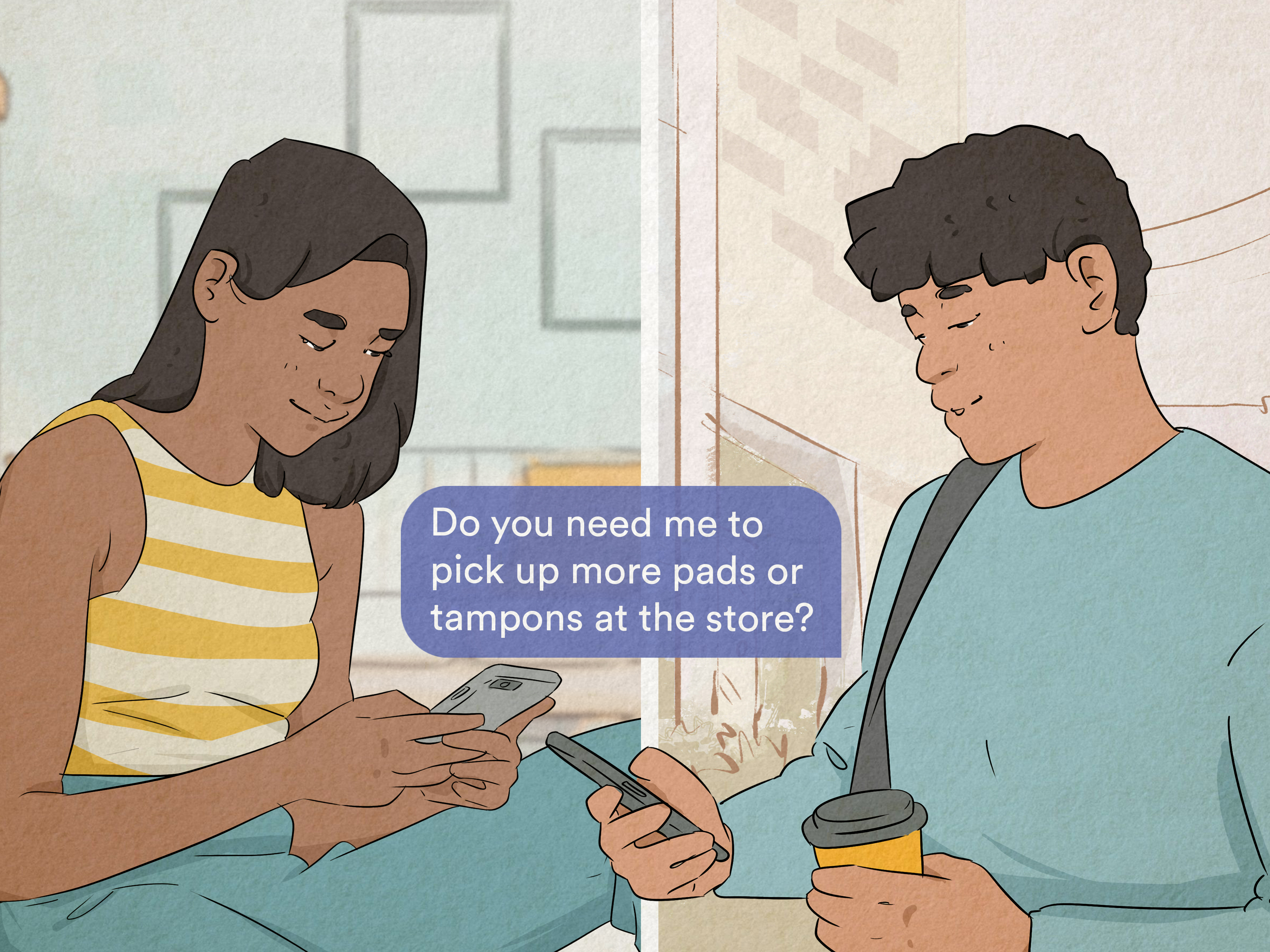 Sending comforting messages to a girl during her period – Mytour