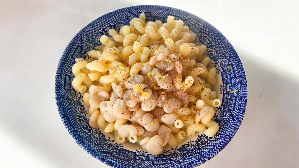 Cooking pasta in leftover bean broth is a brilliant idea. The broth is ...