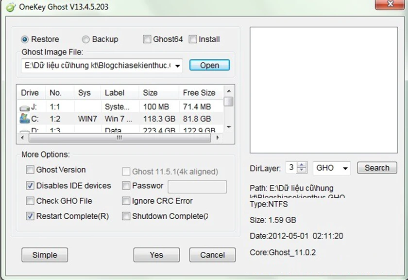 Hướng dẫn chi tiết cách ghost win 10, win 7 sử dụng USB và phần mềm Onekey