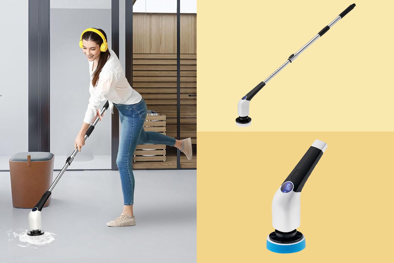 This powerful Electric Spin Scrubber effortlessly eliminated grout ...