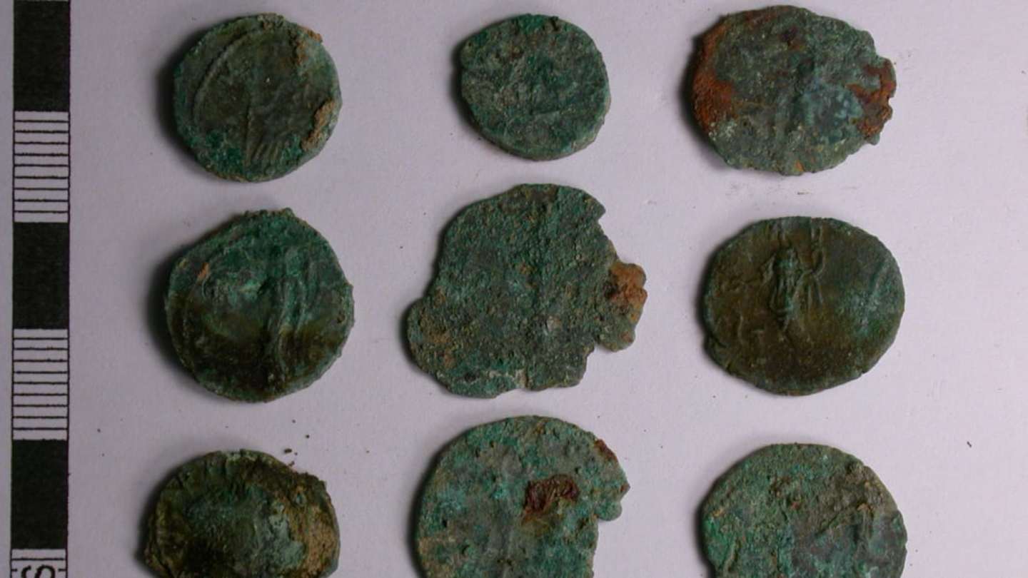 Metal detector enthusiasts uncover ancient Roman coin stash in a farmer ...