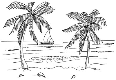 Learn to illustrate a serene tropical beach scene and bring the warmth ...