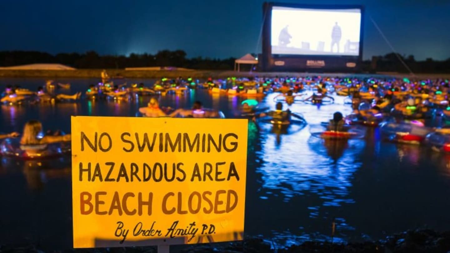 The Ultimate Experience: Watching Jaws on a Serene Lake