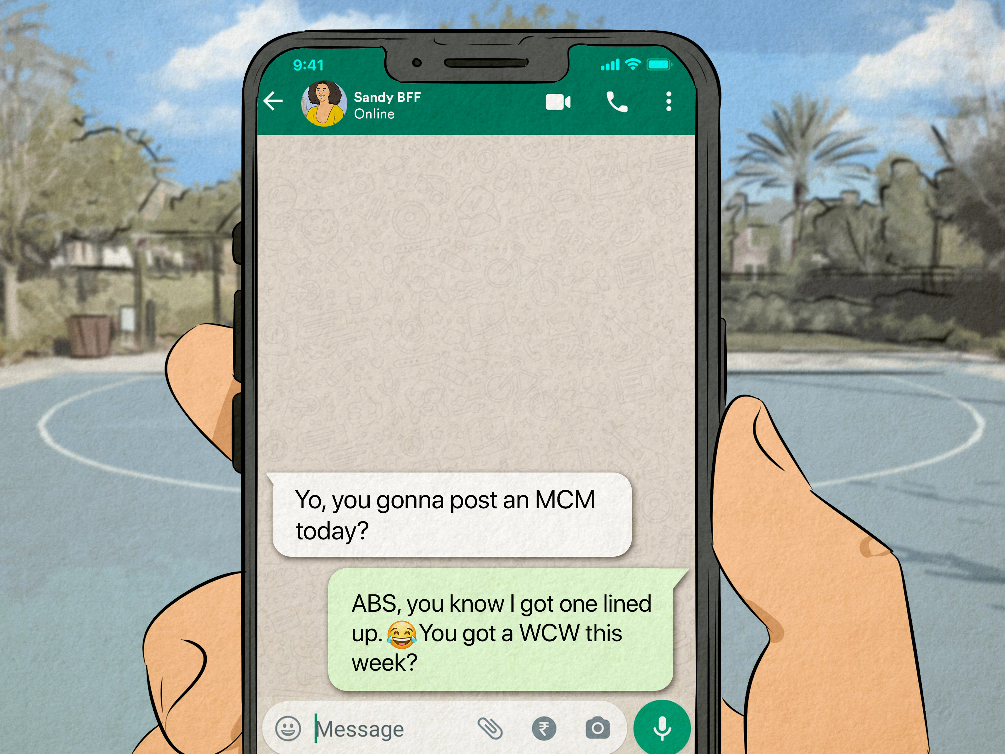 What does the abbreviation 'Bby' mean in text, and how is it used?