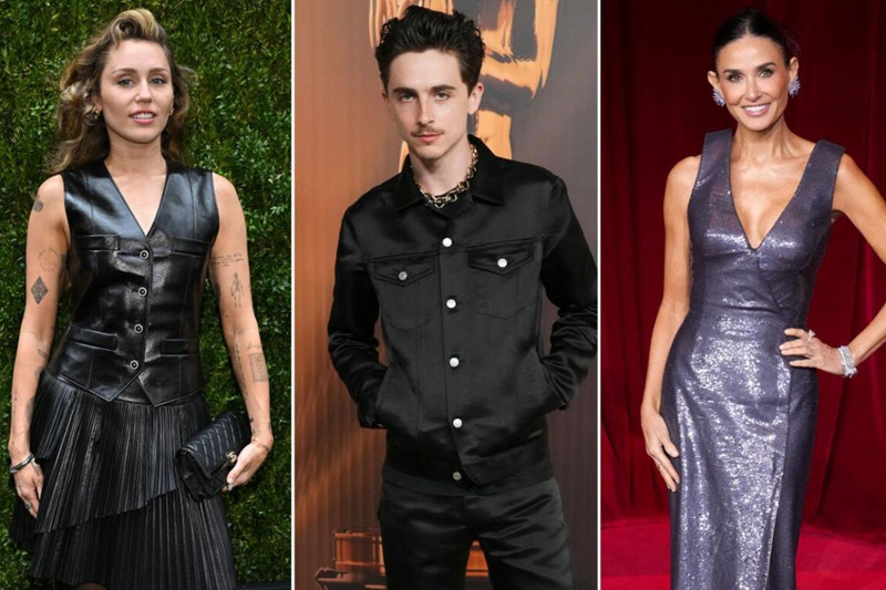 Loạt Ngôi Sao Đình Đám Như Miley Cyrus, Timothée Chalamet, Demi Moore ...