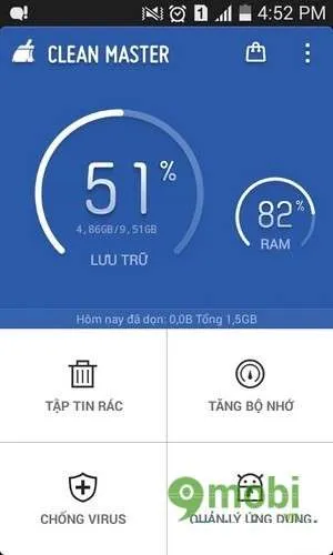 Clean Master - Giải pháp tối ưu hiệu suất cho điện thoại Android