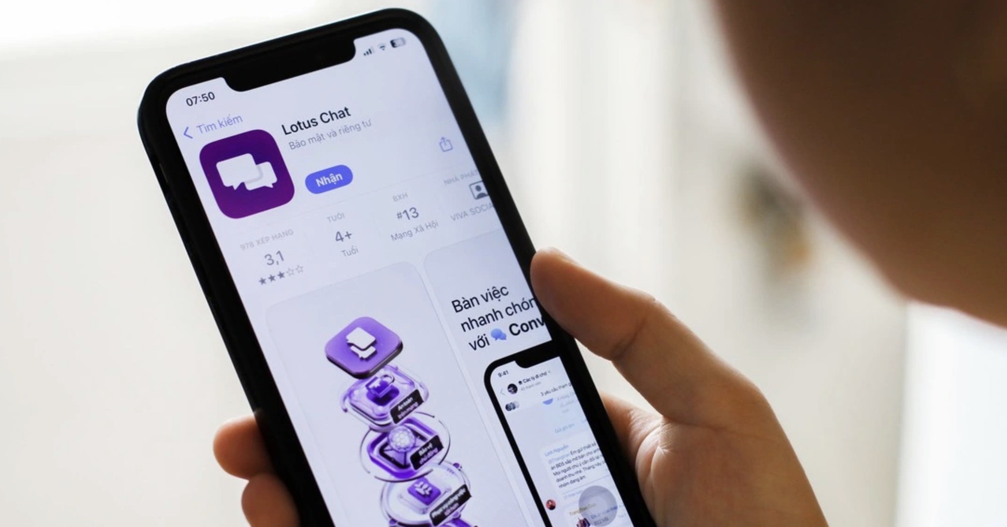 Lotus Chat bất ngờ vươn lên top trên cả App Store và Google Play, điều ...